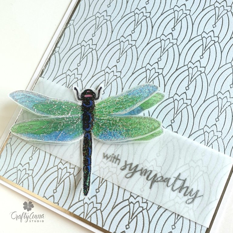 Holographic Dragonfly Sympathy Card / A Blog Named Hero June 2019 ...