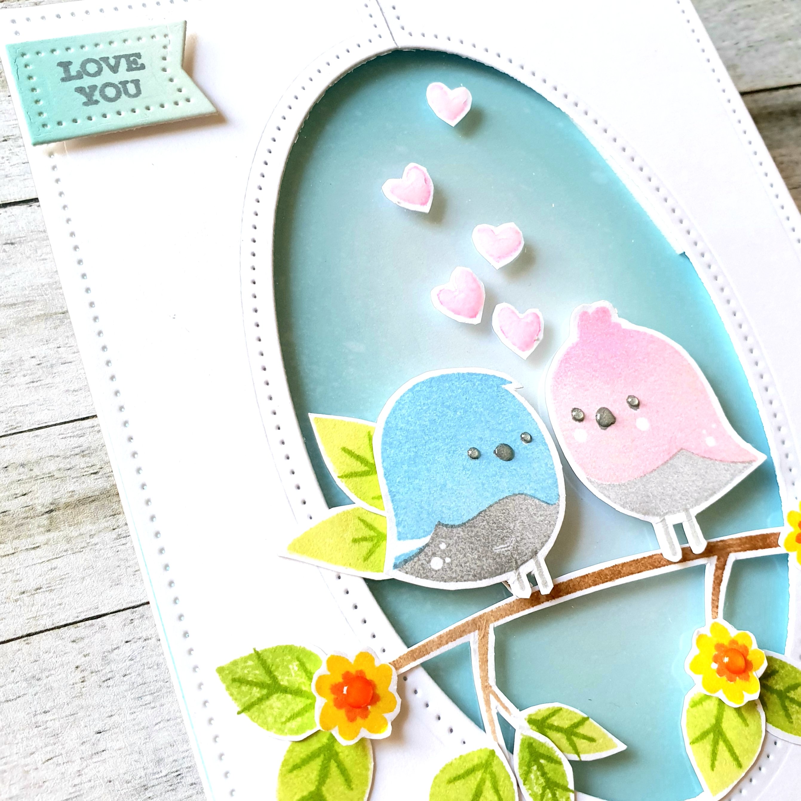Sweet Love Birds – Papercraft Business Challenge #26 – Craftyanna Studio