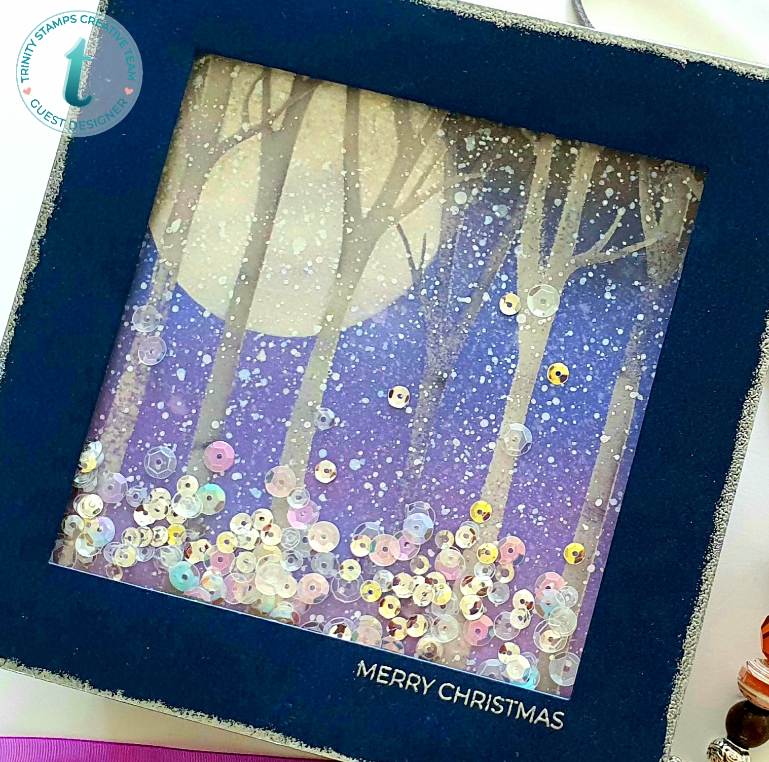 A Serene Snowy Scene for your Holiday or Winter Cards – Craftyanna Studio