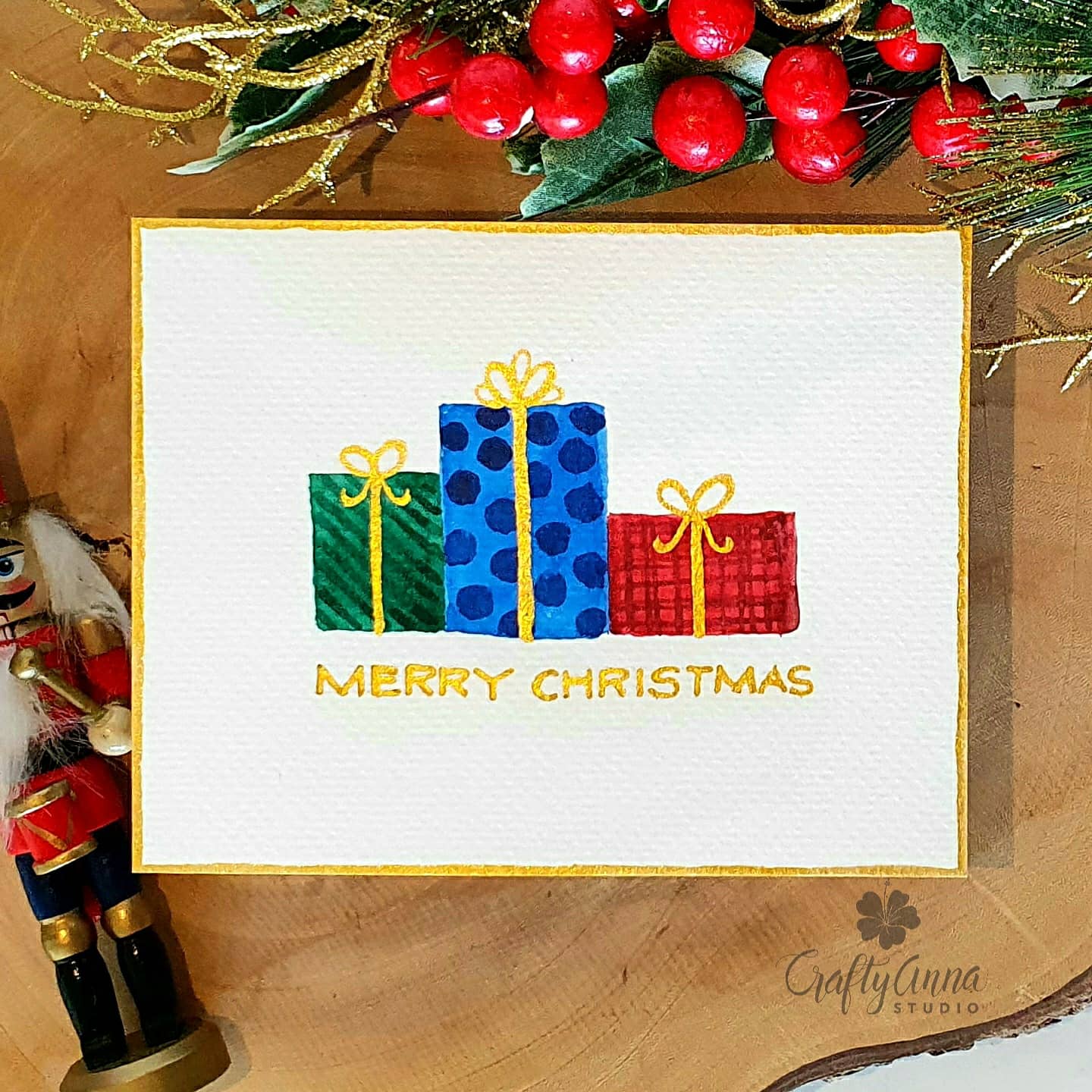 Watercolor Christmas Cards! Online Card Classes Simply Watercolor ...
