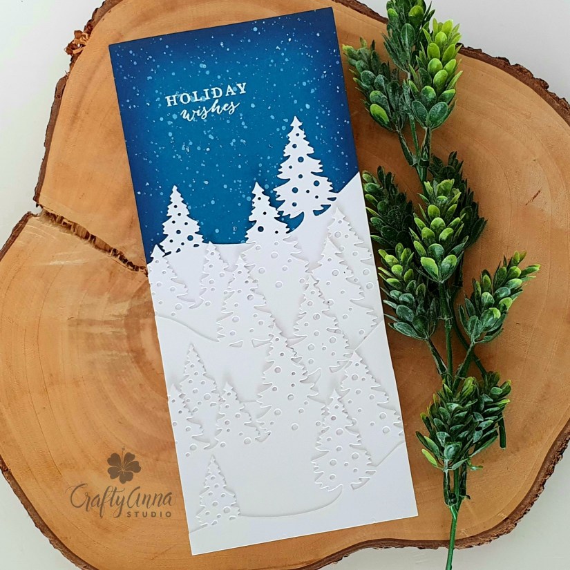 Winter Wonderland! A Slimline Shadow Box Winter Scene Card – Craftyanna ...
