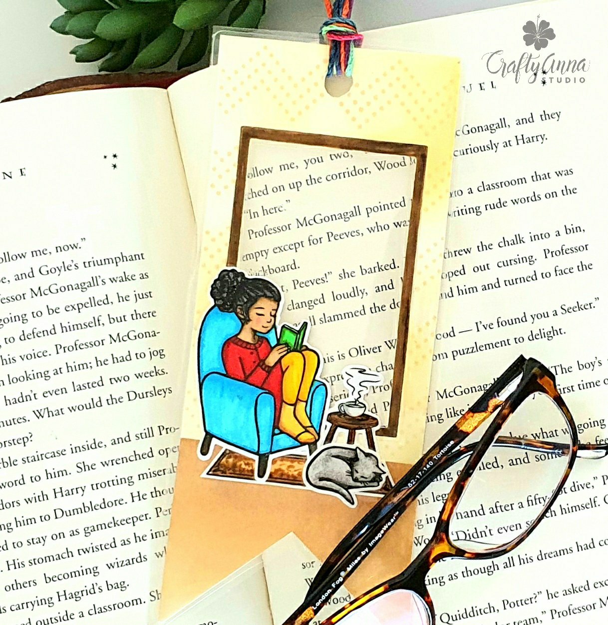 Laminated Bookmark Scene: Celebrating Crafty Friends – Craftyanna Studio