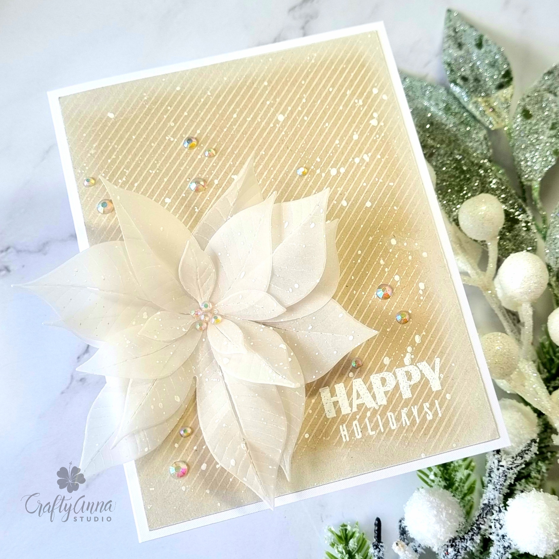 Poinsettia Magic: Squirrels Gone Nutz Blog Hop – Craftyanna Studio
