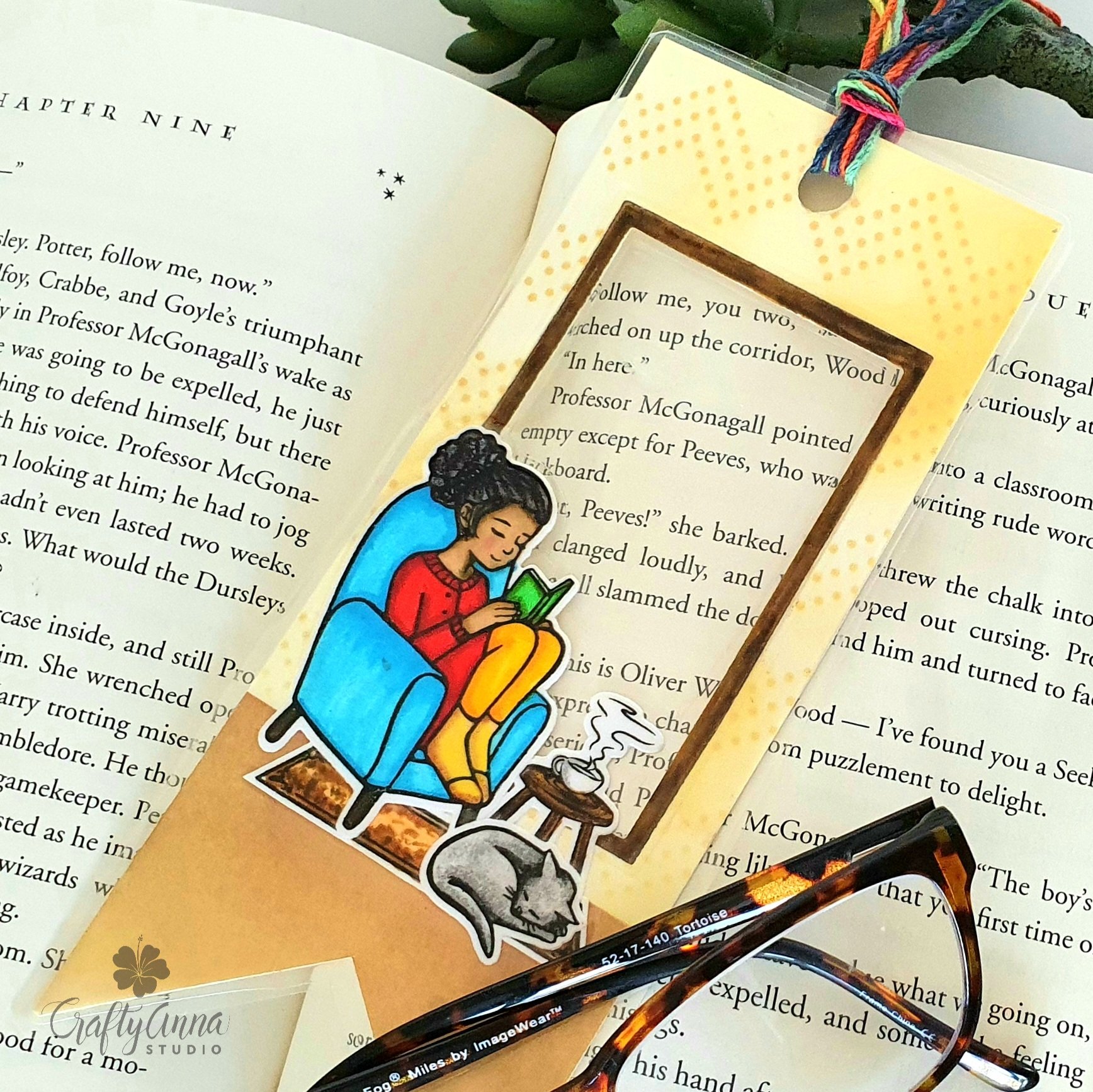 Laminated Bookmark Scene: Celebrating Crafty Friends – Craftyanna Studio