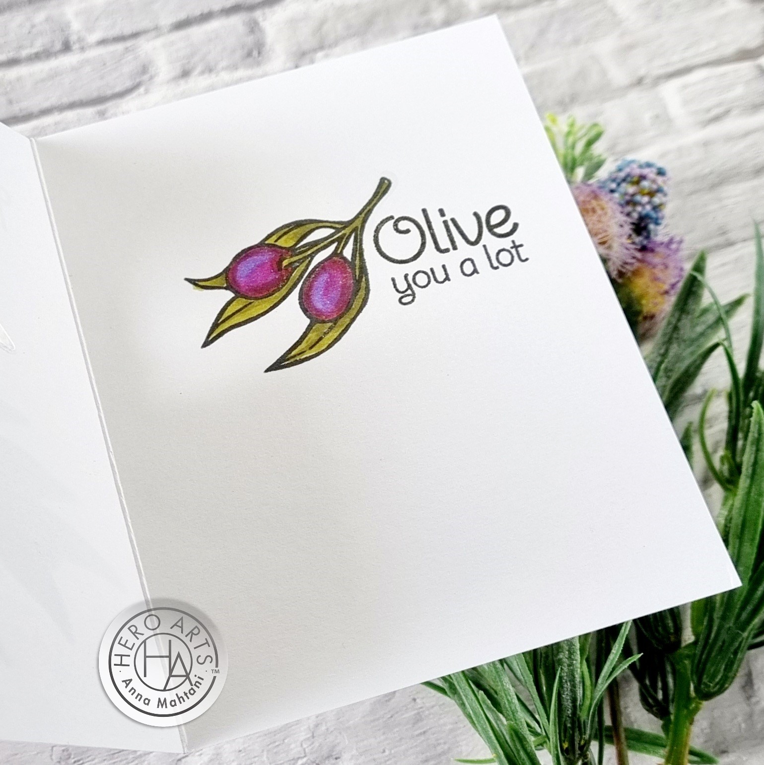 Hero Arts Olive Branch: Coordinating Die-cut Window Technique ...